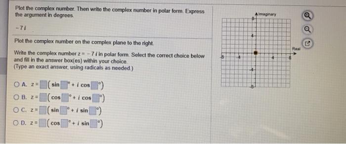 Solved Imaginary 4 Real 3 Plot the complex number. Then | Chegg.com