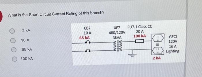 Solved What is the Short Circuit Current Rating of this | Chegg.com