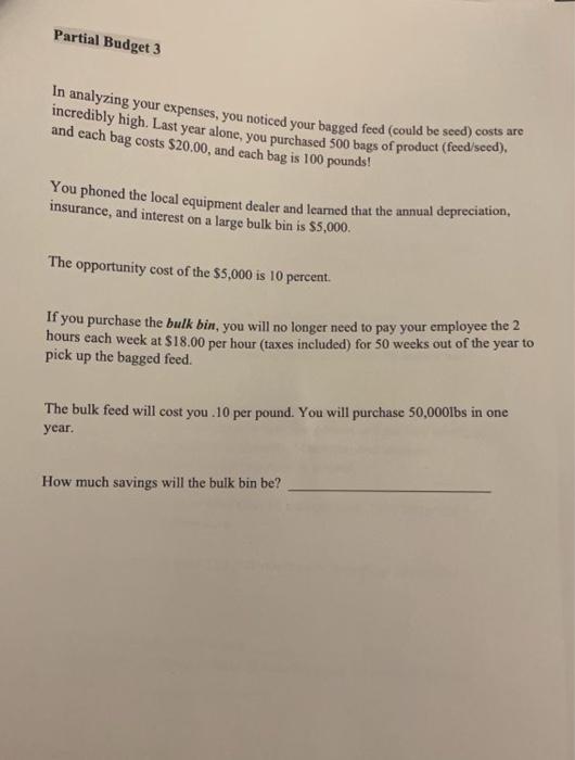 Solved Name: Use the attached partial budget sheets to | Chegg.com