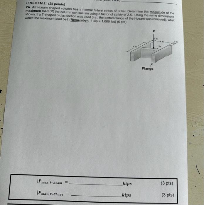 Solved 2C. For the T-beam shown, determine the centroid of | Chegg.com