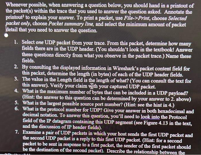 Solved The Assignment Start capturing packets in Wireshark | Chegg.com