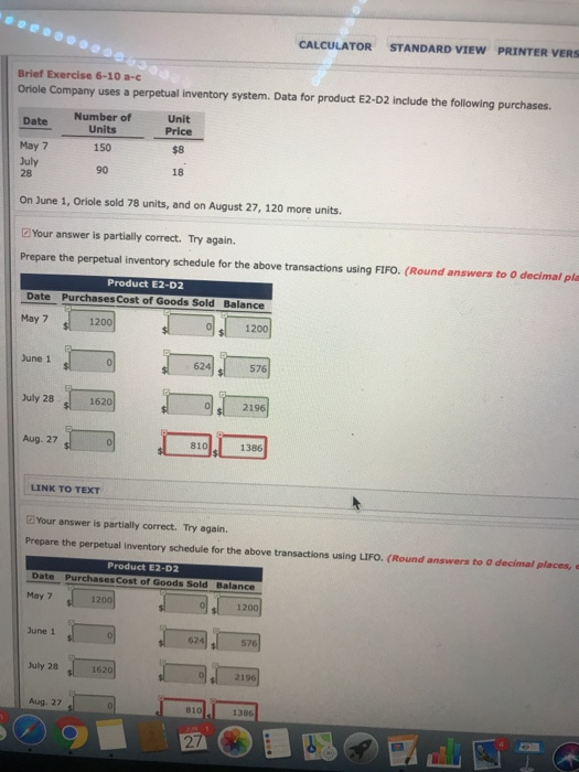 Solved CALCULATOR STANDARD VIEW PRINTER VERS Brief Exercise | Chegg.com