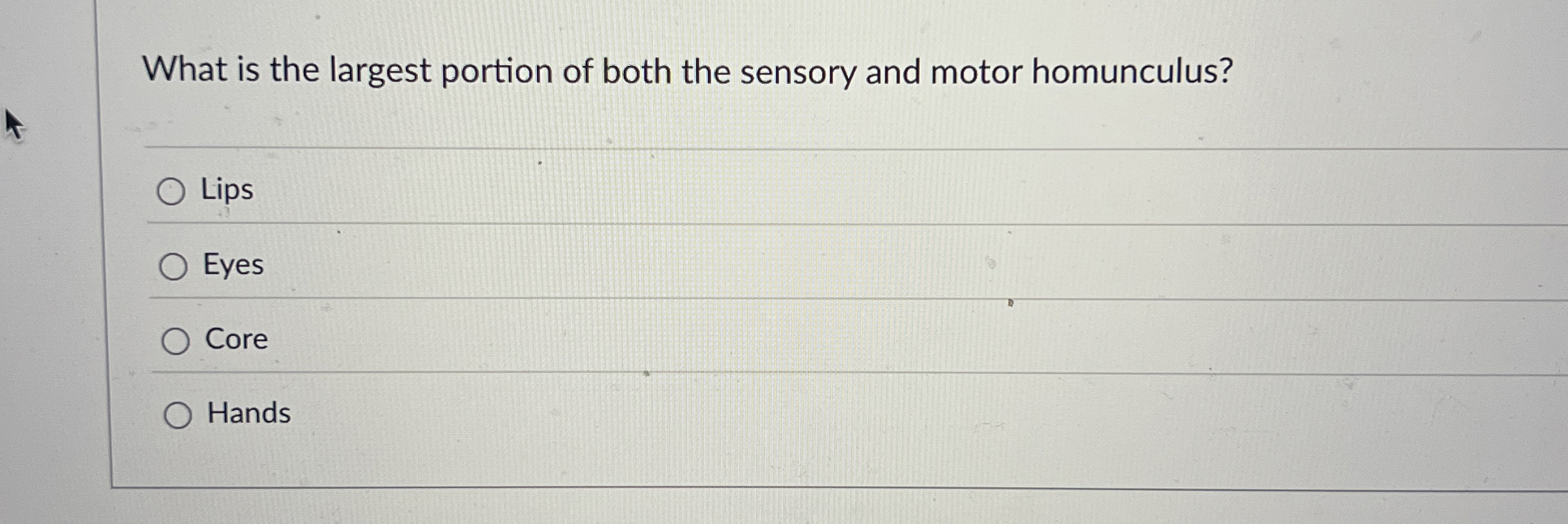 Solved What is the largest portion of both the sensory and | Chegg.com