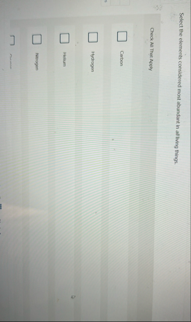 Solved Select the elements considered most abundant in | Chegg.com