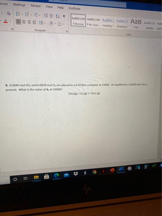 Solved Endnote Ences Mailings Review View Help Ao 211 A Aabb