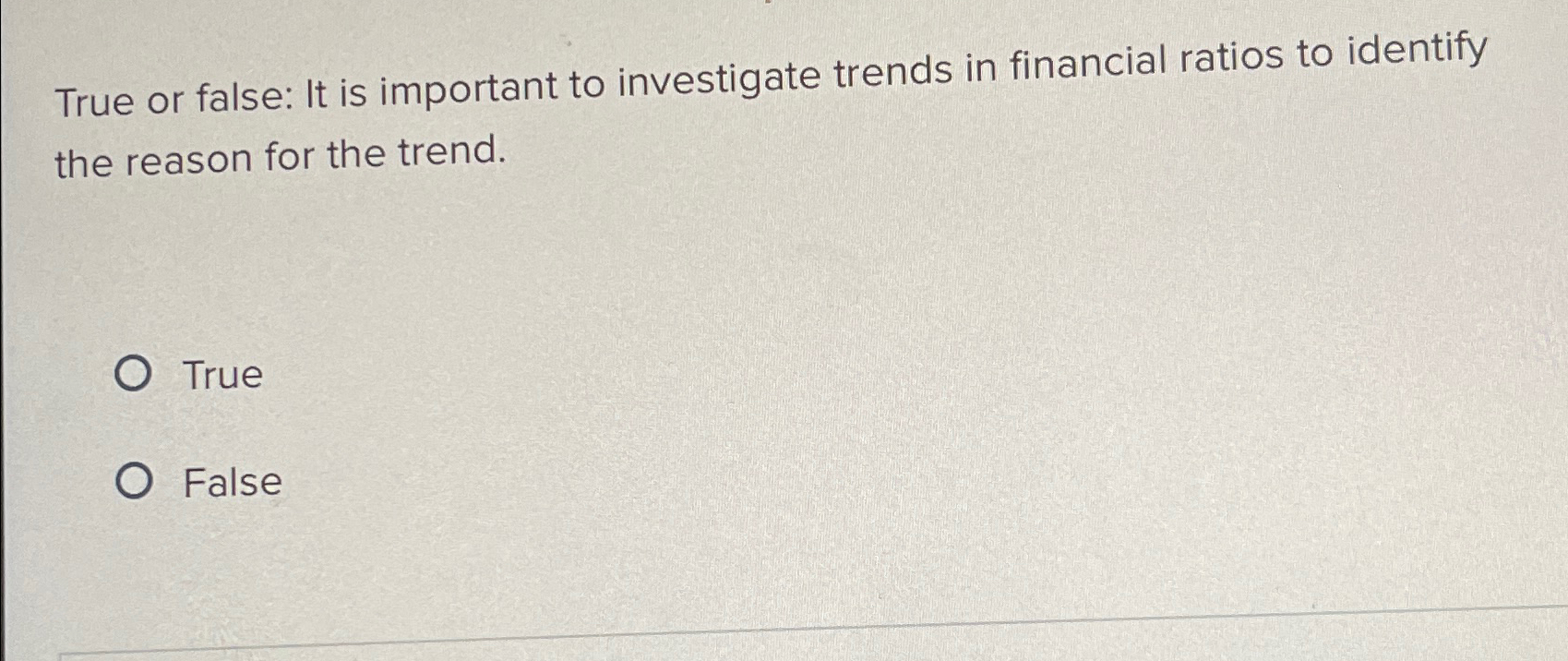 Solved True or false: It is important to investigate trends | Chegg.com