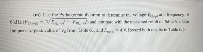 Solved (m) Use the Pythagorean theorem to determine the | Chegg.com