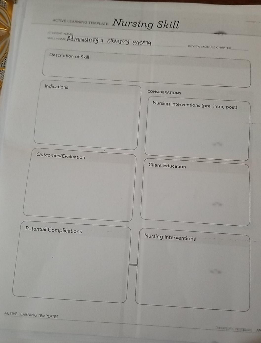 Solved Ati active learning templets nursing skill on | Chegg.com