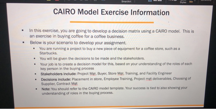 Solved Cairo Model, Example is in the picture, even the | Chegg.com
