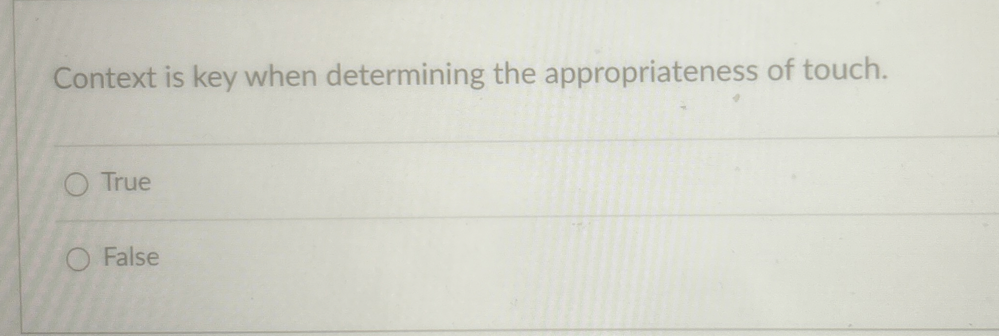 Solved Context is key when determining the appropriateness | Chegg.com
