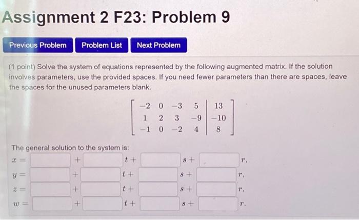 Solved Assignment 2 F23 Problem 9 Previous Problem Problem Chegg