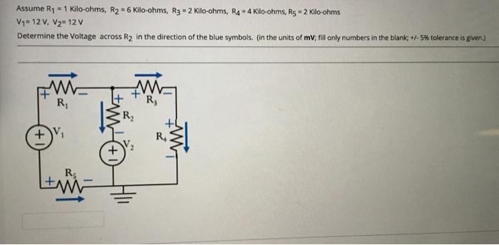Solved Assume R1 = 1 Kilo-ohms, R2 = 6 Kiloohms, R3 = 2 | Chegg.com