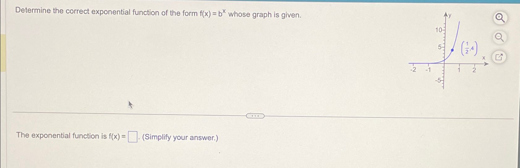 Solved Determine the correct exponential function of the | Chegg.com