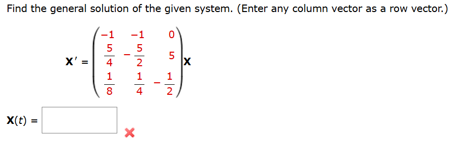 Find the general solution of ﻿the given system. | Chegg.com