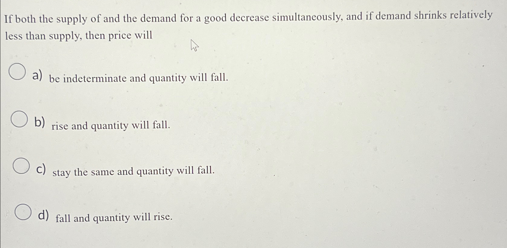 Solved If both the supply of and the demand for a good | Chegg.com