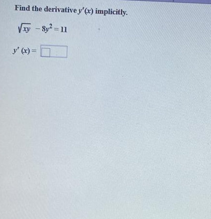 Solved Find the derivative y'(x) | Chegg.com