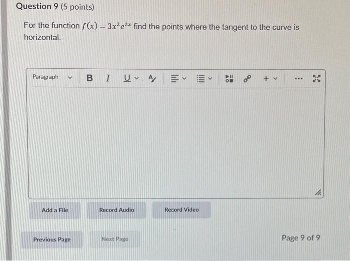Solved For the function f(x)=3x2e2x find the points where | Chegg.com