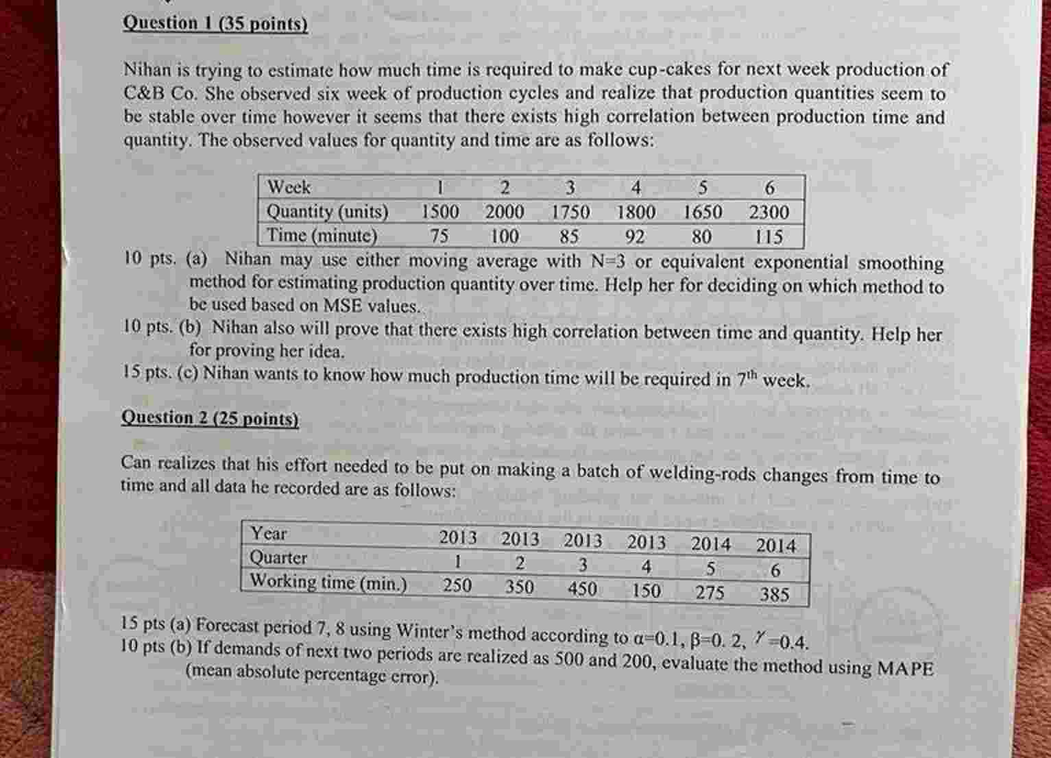 Solved Question 1 (35 ﻿points)Nihan is trying to estimate | Chegg.com