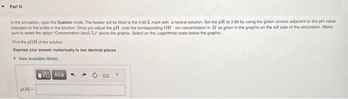 Solved In the simulation, open the Custom mode. The beaker | Chegg.com