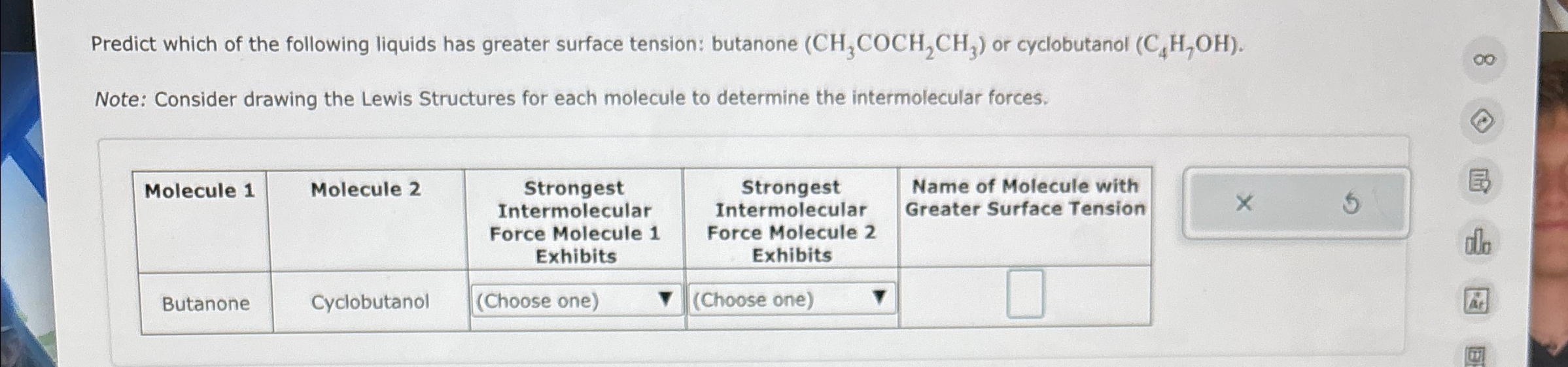 Solved Predict which of the following liquids has greater | Chegg.com