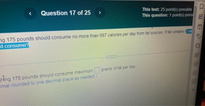 Solved A moderately active man weighing 175 pounds should | Chegg.com