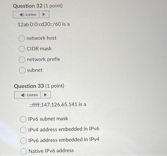 Solved ffO2::1 is the IPv6 all nodes address all networks | Chegg.com