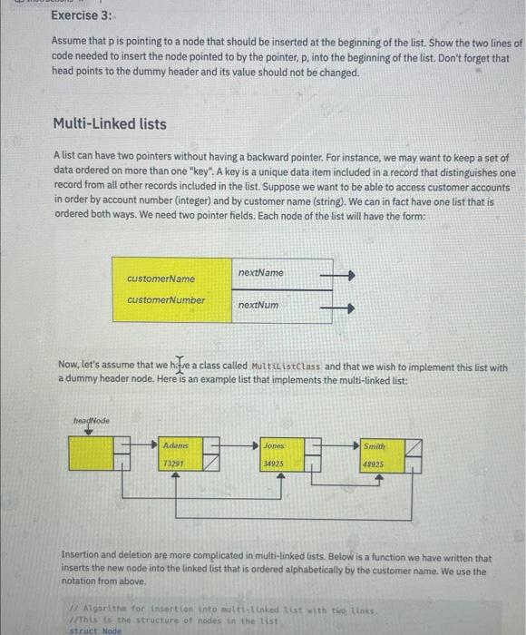 Solved the list) and a backward pointer (a pointer to the | Chegg.com