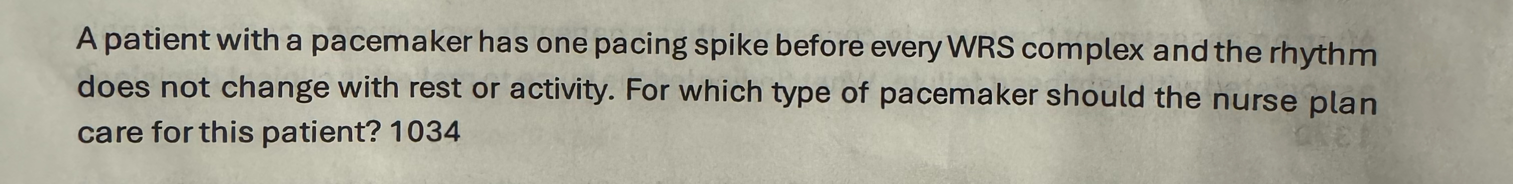 Solved A patient with a pacemaker has one pacing spike | Chegg.com