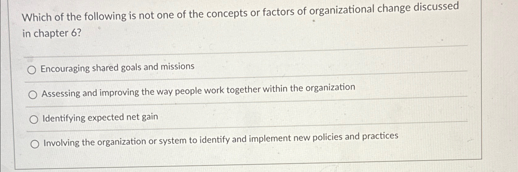 Solved Which of the following is not one of the concepts or | Chegg.com