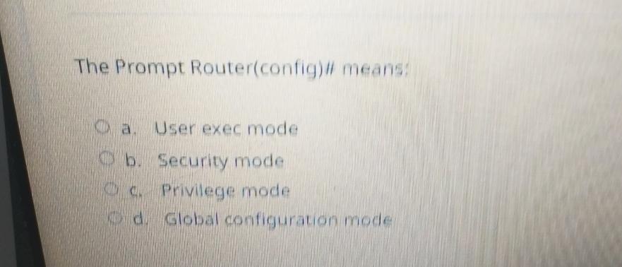 Solved The Prompt Routerconfig ﻿i Meansa ﻿user Exec 3871