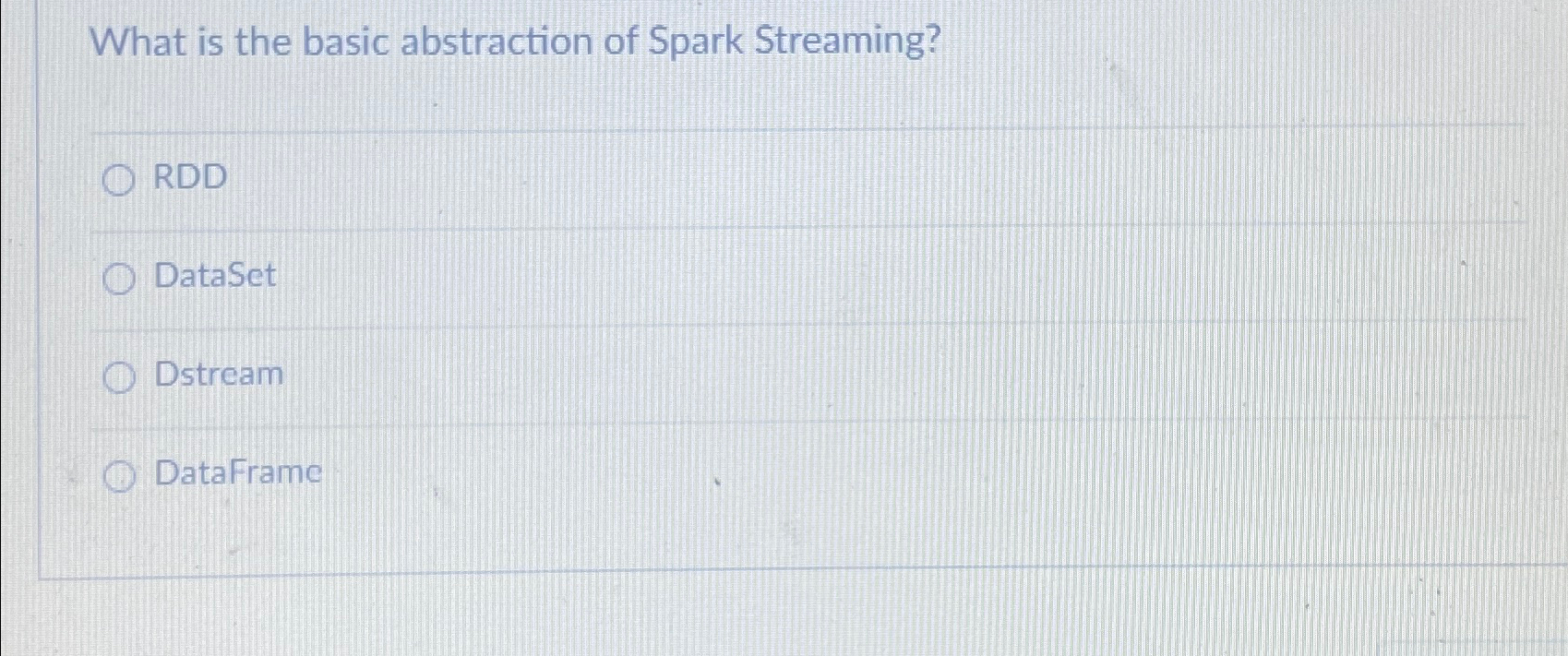 Solved What is the basic abstraction of Spark | Chegg.com