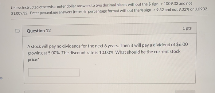 Solved Unless instructed otherwise, enter dollar answers to | Chegg.com