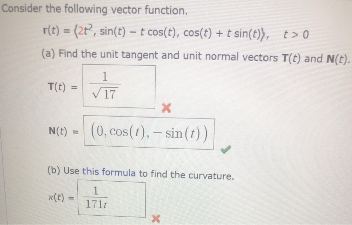 Solved Consider the following vector function. r(t) = (2+2, | Chegg.com