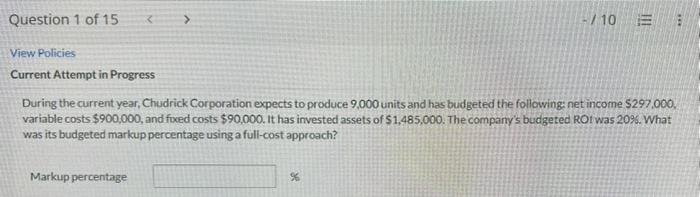 Solved Question 1 of 15