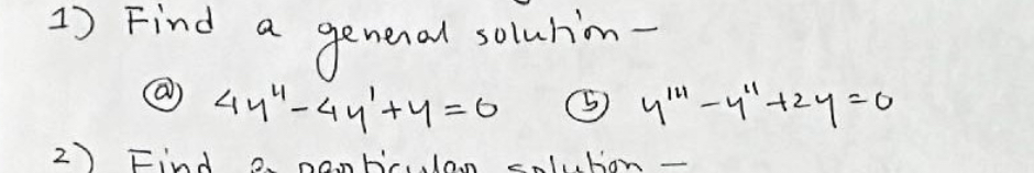 Solved Find a general solution | Chegg.com