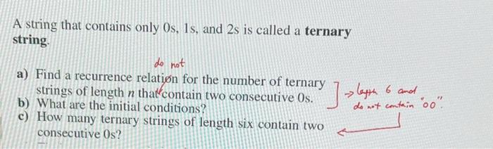 Solved A String That Contains Only 0 S1 S And 2 S Is 9755