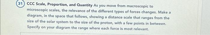 Solved 31) CCC Scale, Proportion, and Quantity As you move | Chegg.com