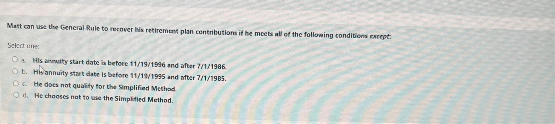Solved Matt can use the General Rule to recover his | Chegg.com