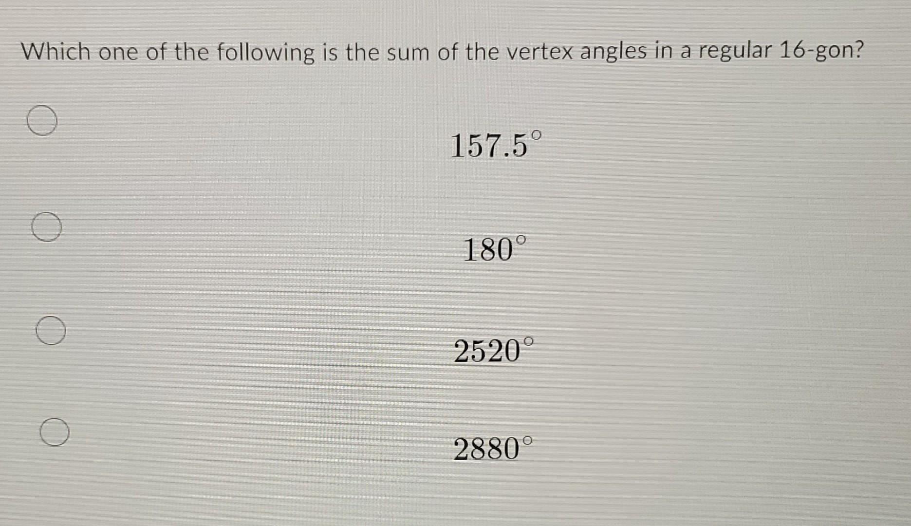 Solved Which one of the following is the sum of the vertex | Chegg.com