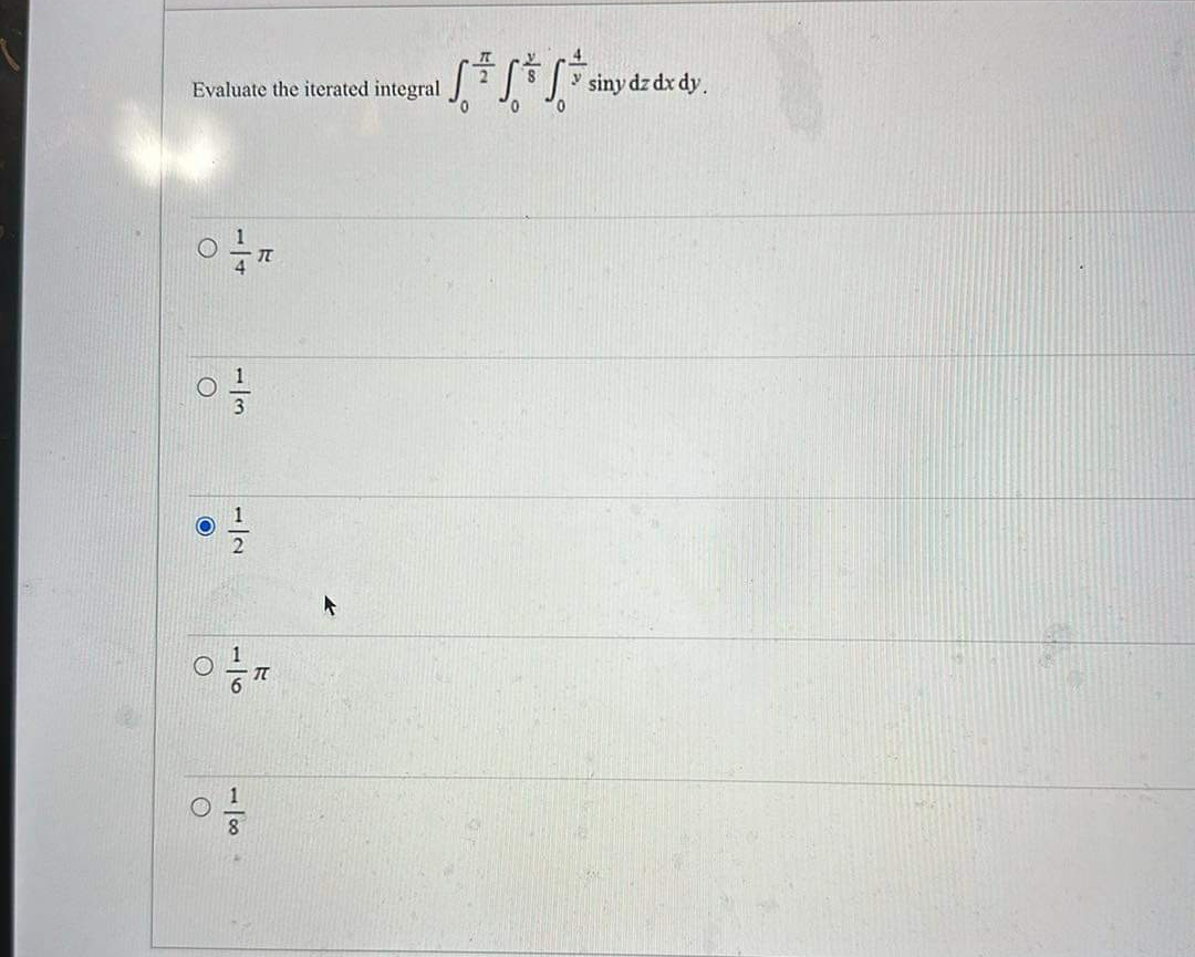 Solved Evaluate the iterated integral | Chegg.com