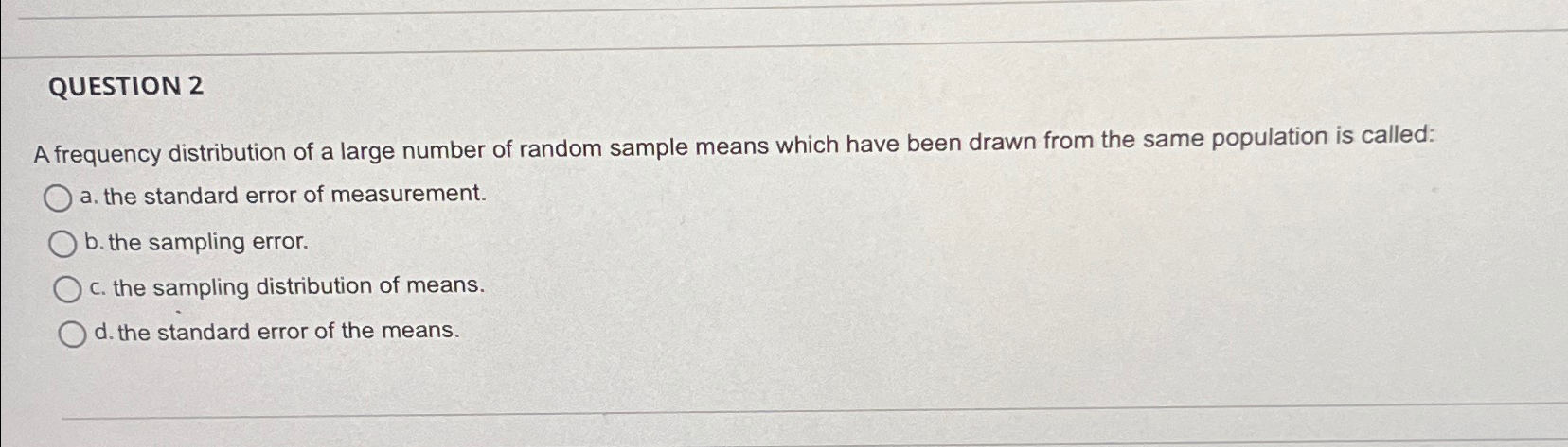Solved QUESTION 2A frequency distribution of a large number | Chegg.com