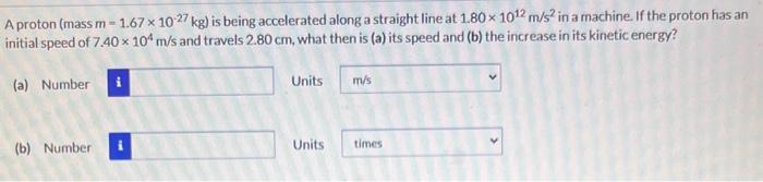 Solved iproton (mass m=1.67×10−27 kg ) is being accelerated | Chegg.com