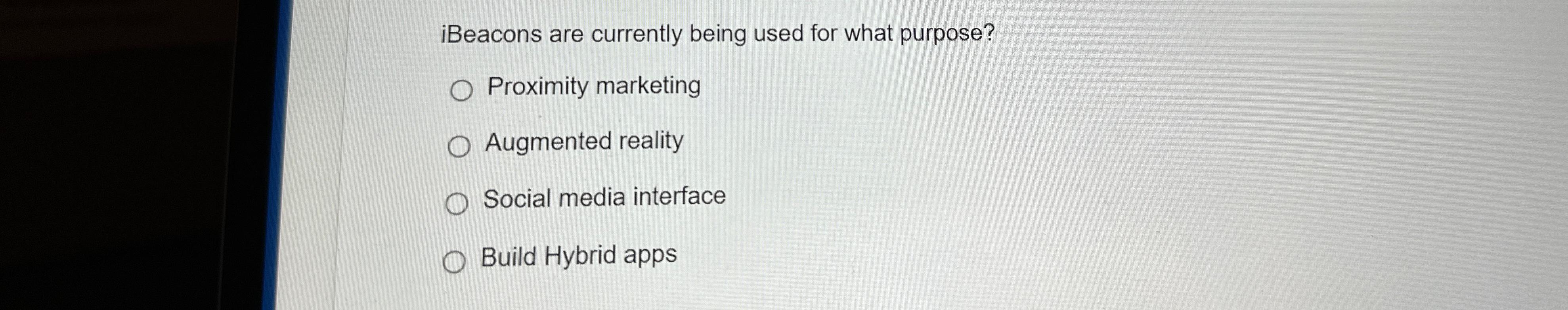Solved ¡Beacons are currently being used for what | Chegg.com