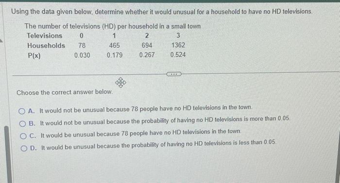 Using the data given below, determine whether it | Chegg.com