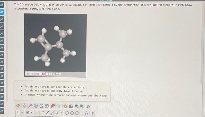 Solved The 3D image below is that of an allylic carbocation | Chegg.com
