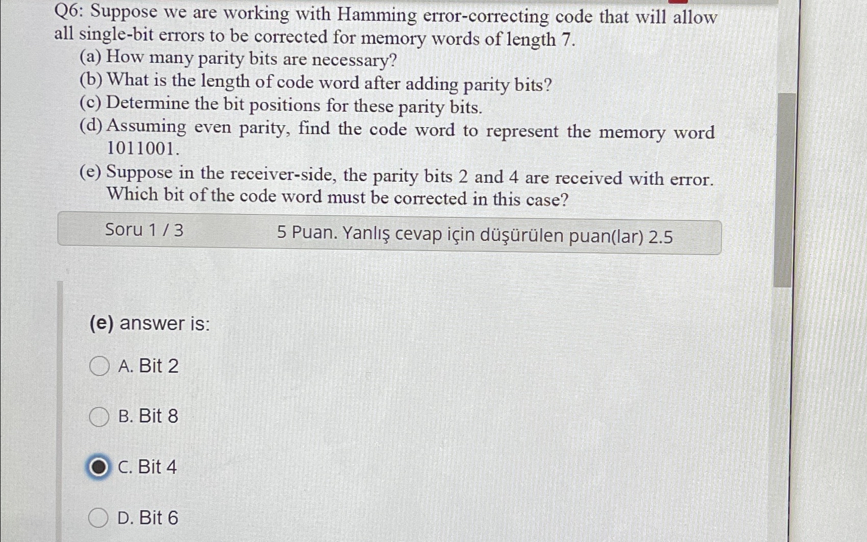 Solved Q6: Suppose we are working with Hamming | Chegg.com