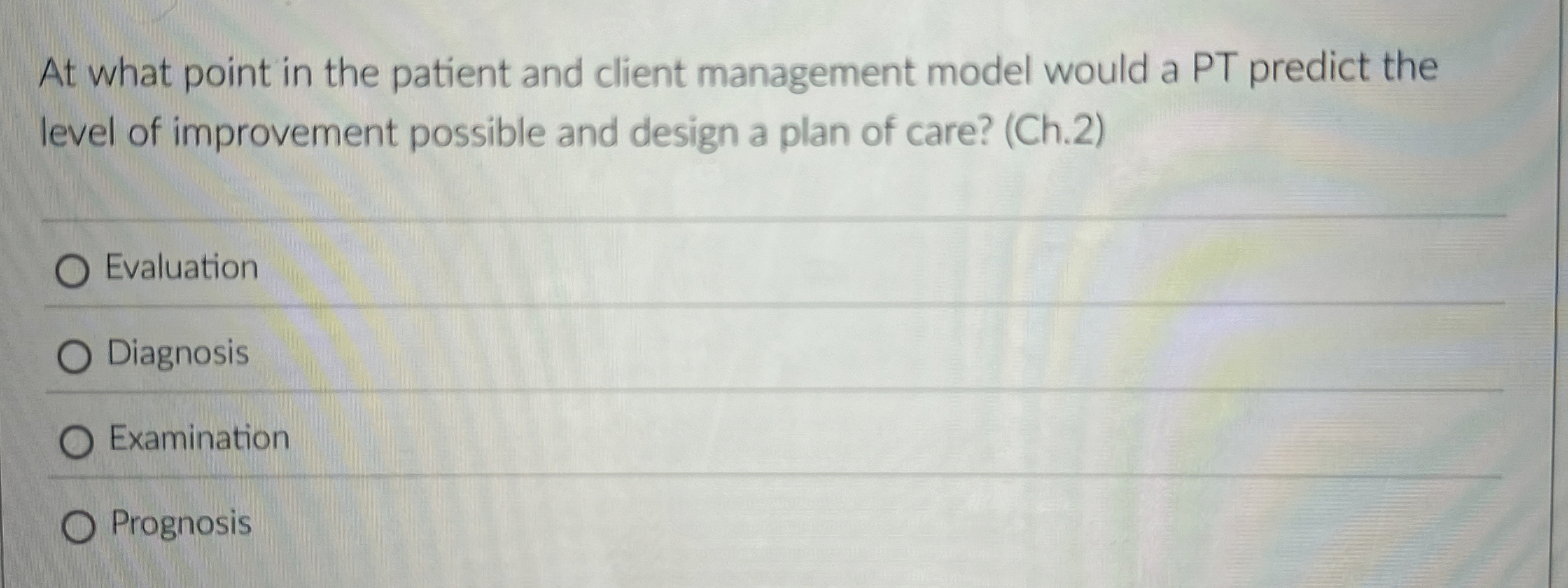 Solved At what point in the patient and client management | Chegg.com