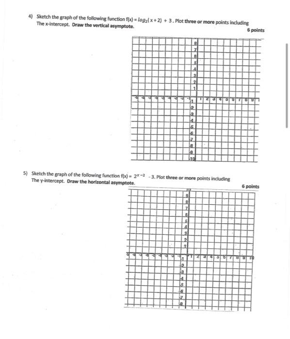 Solved 6) Find the domain, range, horizontal asymptote and | Chegg.com