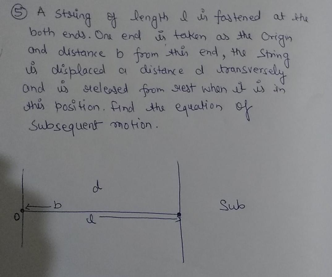 Solved ③ A string of length I is fastened at the both ends. | Chegg.com