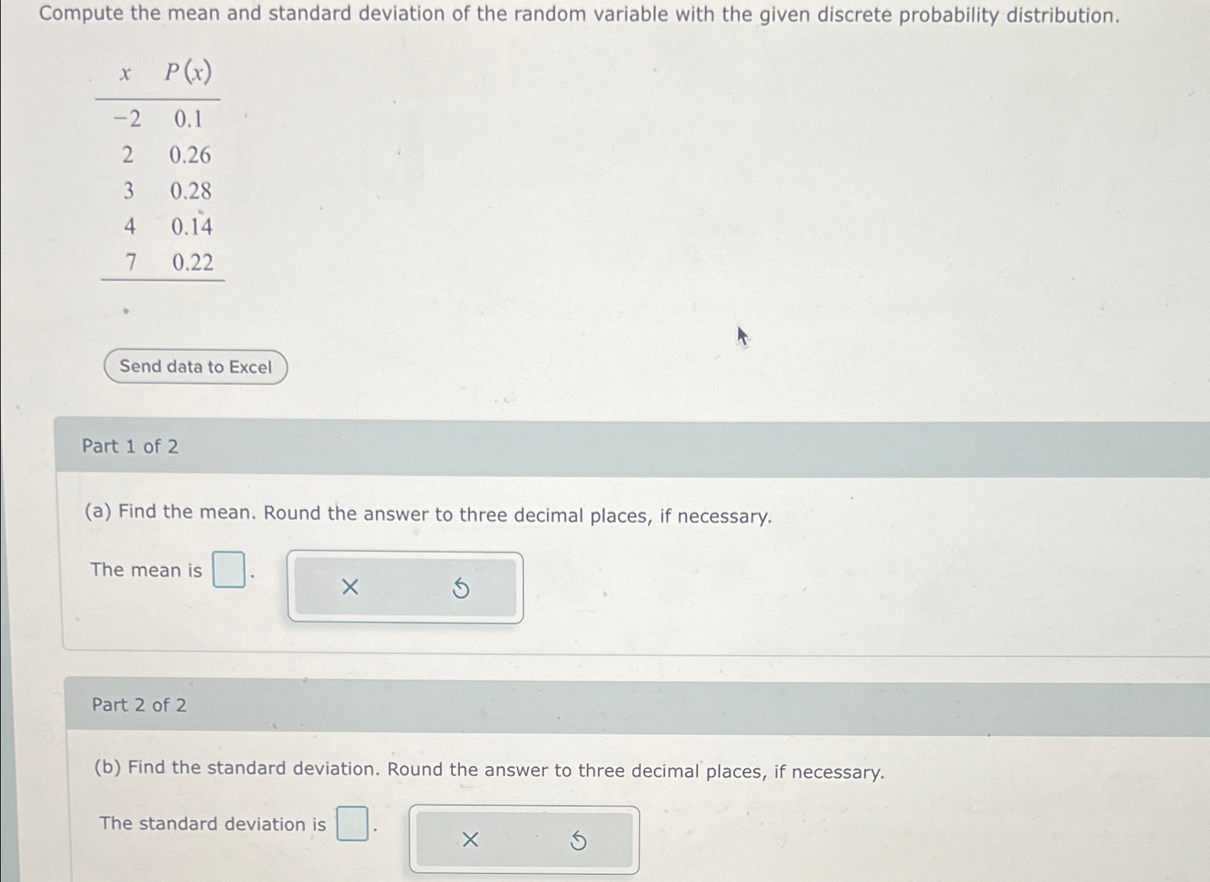 Solved Compute the mean and standard deviation of the random | Chegg.com
